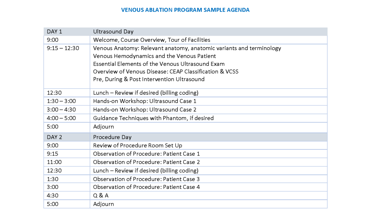 Vein Ablation Training | Venous Ablation Course for Physicians
